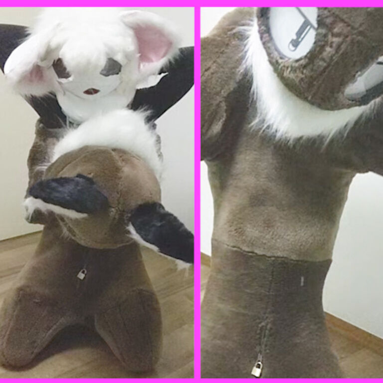「ヒトイヌ着ぐるみ」の重ね着、体験してみませんか？ 「ヒトイヌのキツネ」を着る、着ぐるみ。 Fursuit is wearing ...