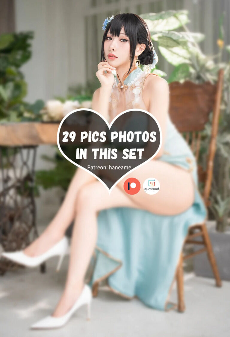 【雨波】 【FANTIA♥6月DL版フォトセット】雨波 翡翠チパオ - HaneAme雨波 (🦊ハネアメ)の商品｜ファンティア[Fantia]